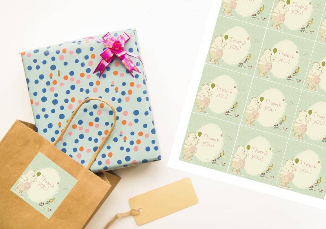 Free gift tags for beary cute gifts | Shabby Mint Chic Party