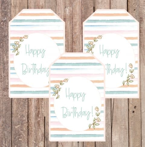 Free Pastel Spring Gift Tag Printable | Shabby Mint Chic Party