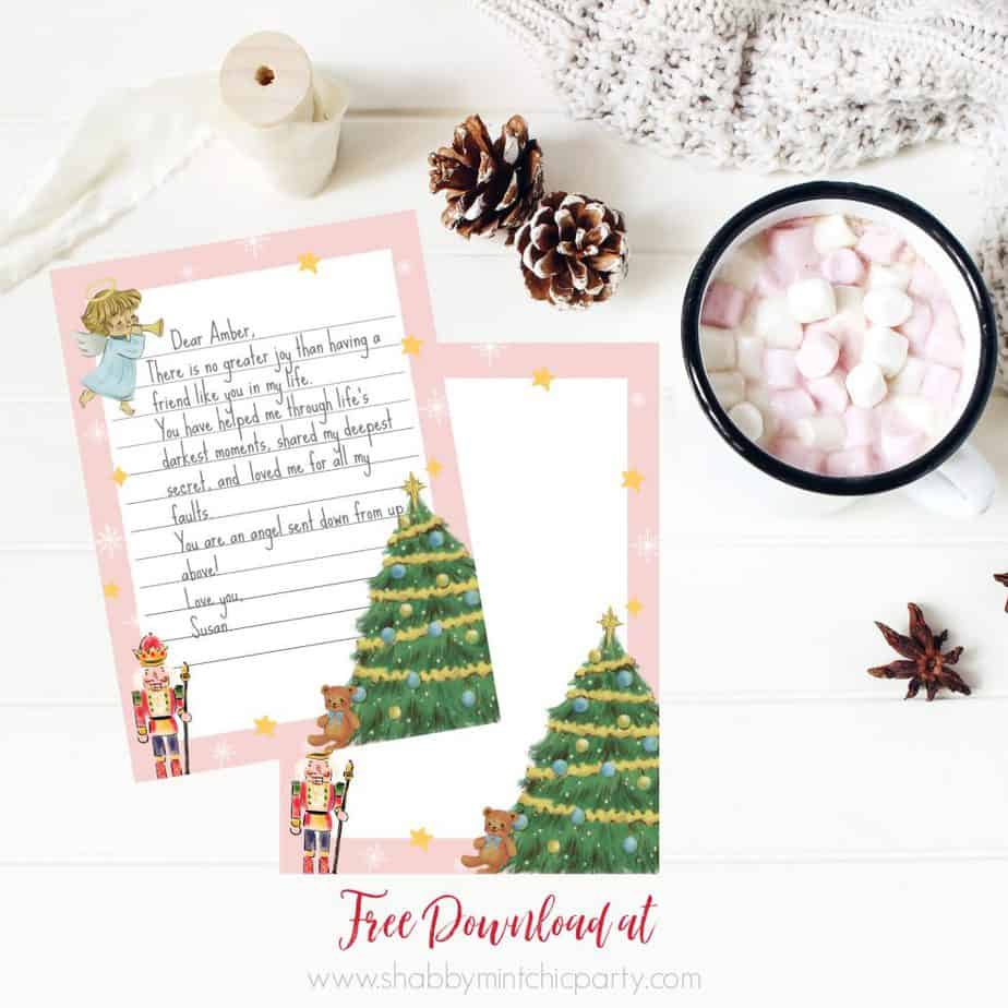 Free Christmas-Themed Printable Notes | Shabby Mint Chic Party