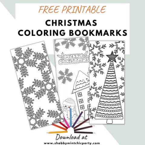 Free Printable Winter and Christmas Coloring Bookmarks: 3 Designs to ...