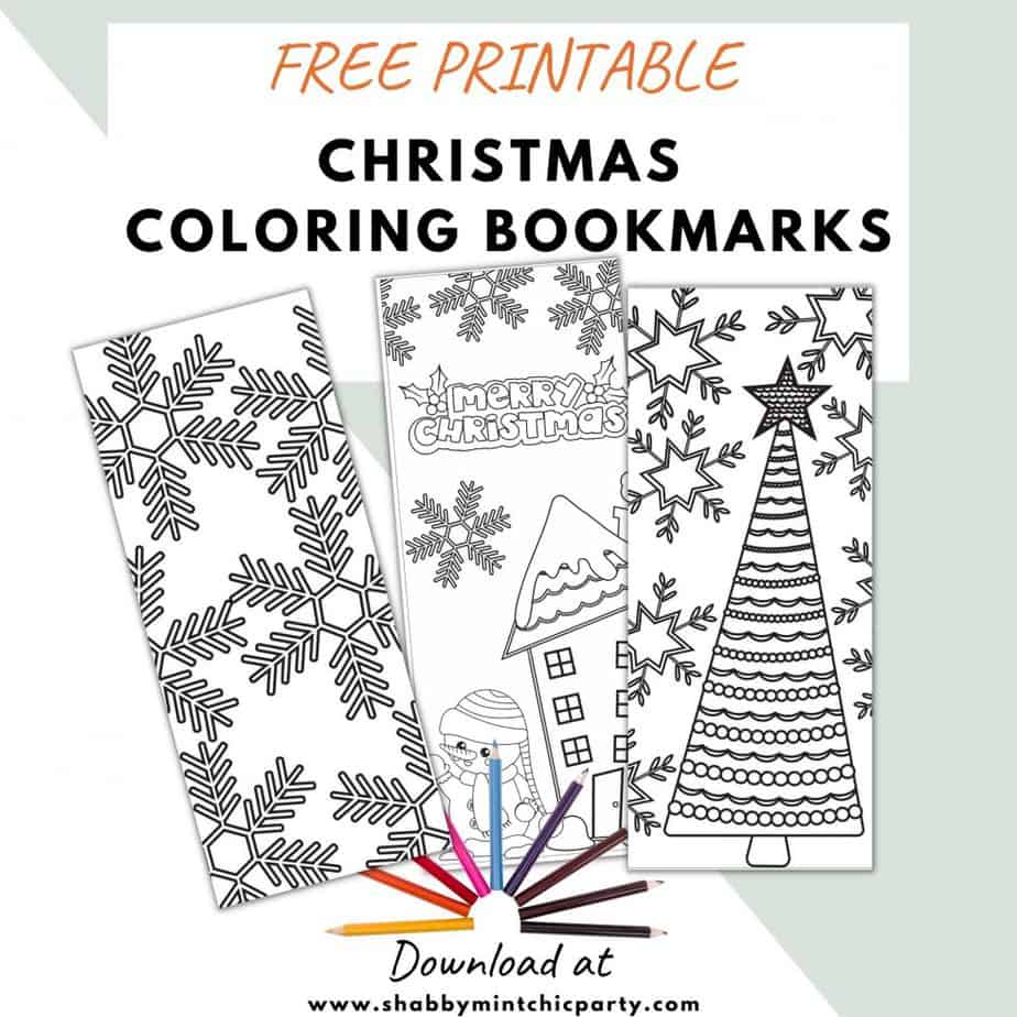 Free Printable Winter and Christmas Coloring Bookmarks: 3 Designs to ...