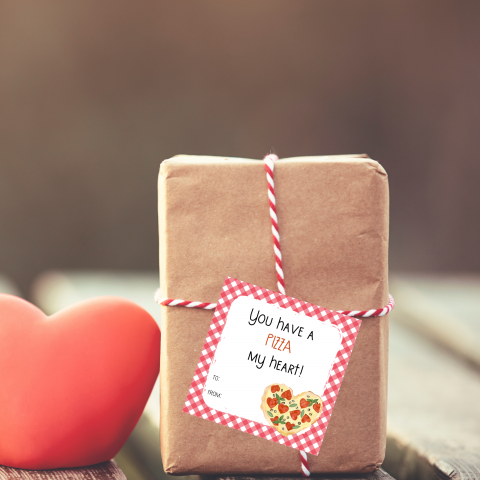 Free Printable Pizza-Theme Valentine’s Day Gift Tag | Shabby Mint Chic ...