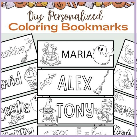DIY Personalized Halloween Coloring Bookmarks: It’s Easier Than You ...